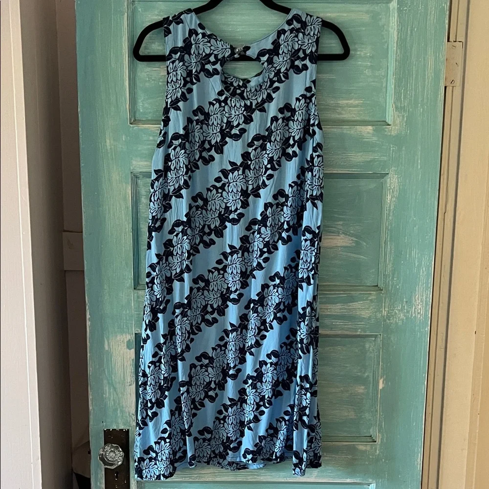 Hamakua | Dresses | Aloha Wear Hawaiian Hawaii Blue Floral Sleeveless ...